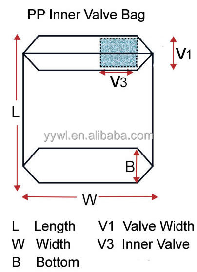 50kg PP Woven Cement Bag with Valve Moisture Proof ISO9001